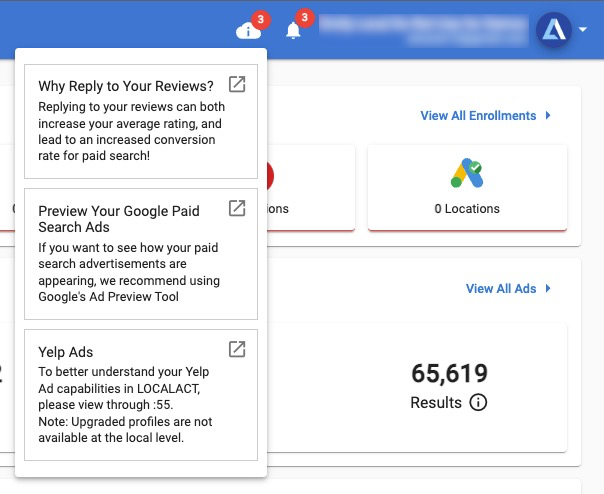 Local User Homepage – LOCALACT